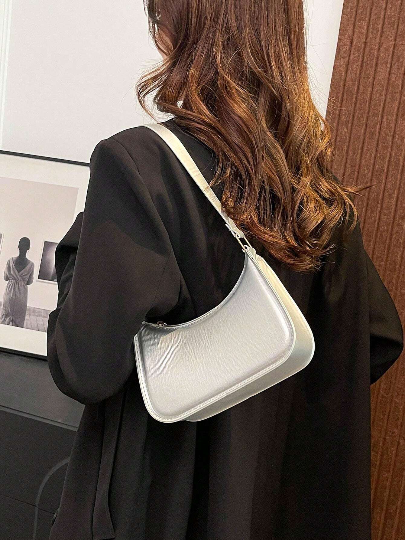 New Luxury PU Fashion Trendy High-End Shoulder Bag | SHEIN UK