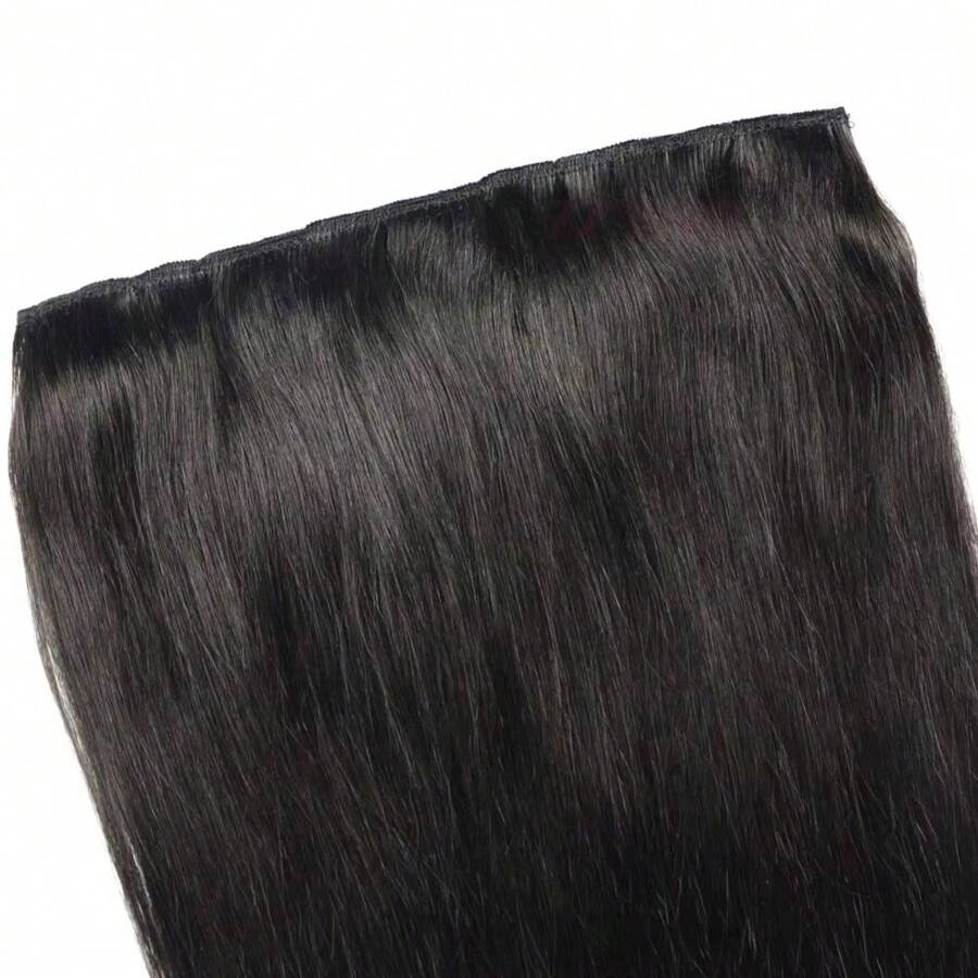 One Piece Clip In Straight Hair Extensions Real 5 Clips In Human Hair ...
