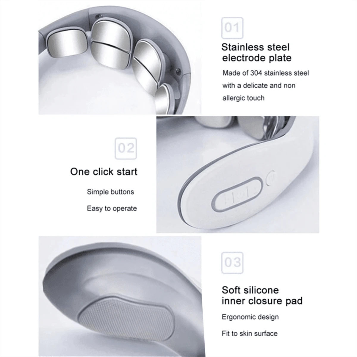 Smart Neck Massager Low Frequency Pulse Cervical Electric Massagers ...