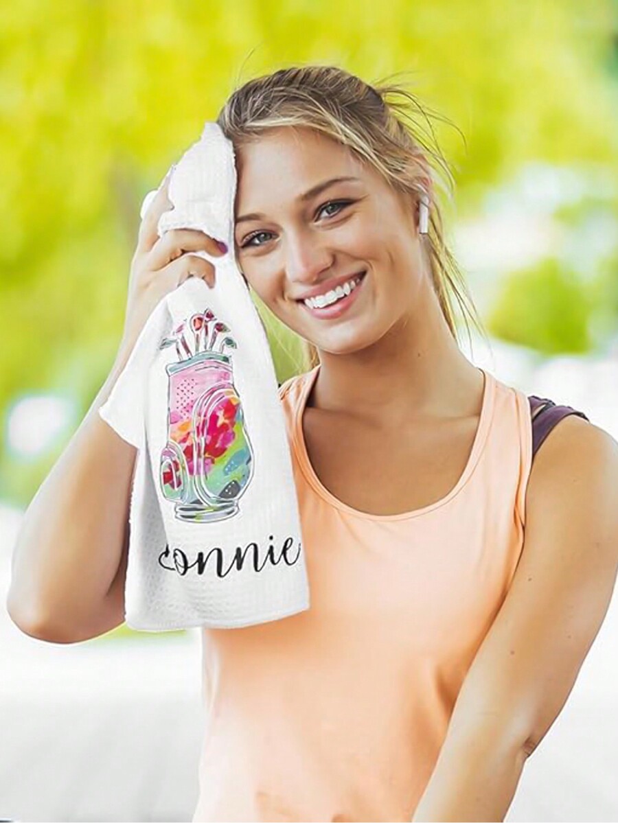 5/10/20pcs Customized Team Logo Towels, Waffle Weave Golf Towels ...