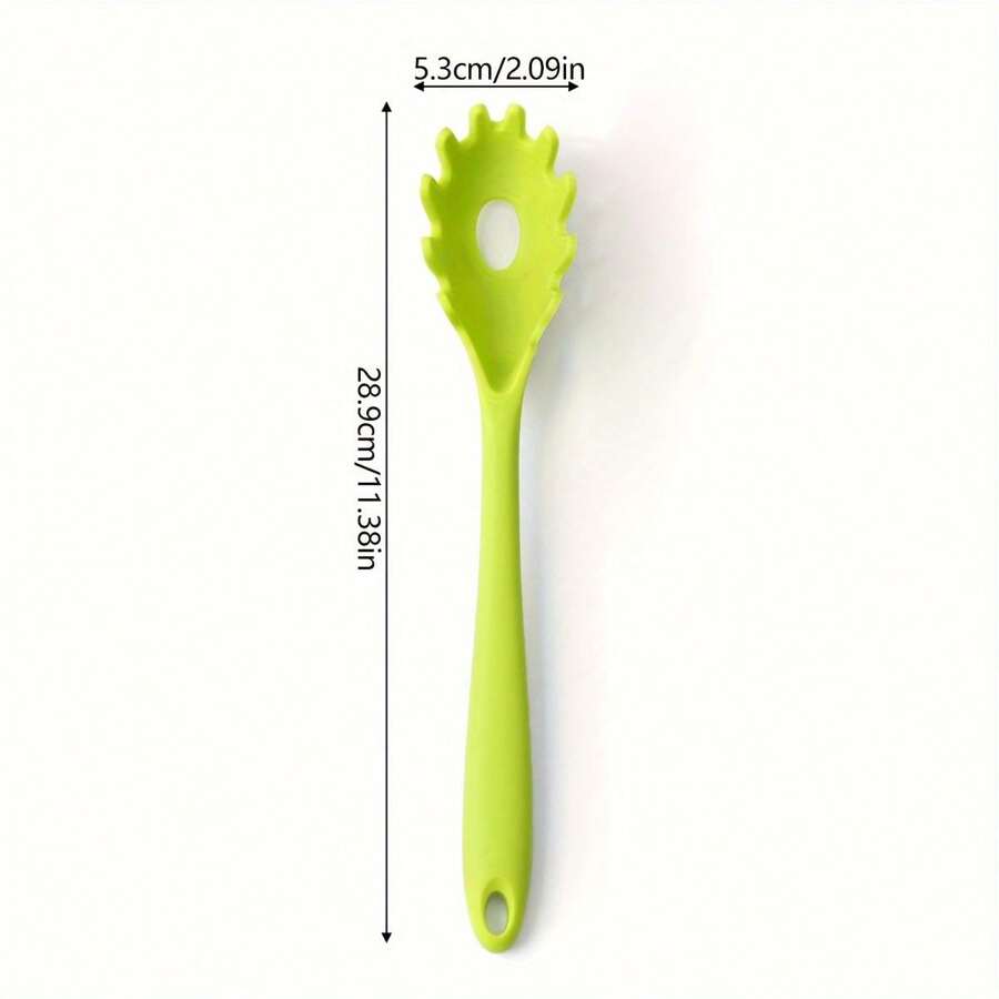 1 Silicone Nylon Pasta Spoon - Non-Stick Multi-Size Long-Handled Pasta ...