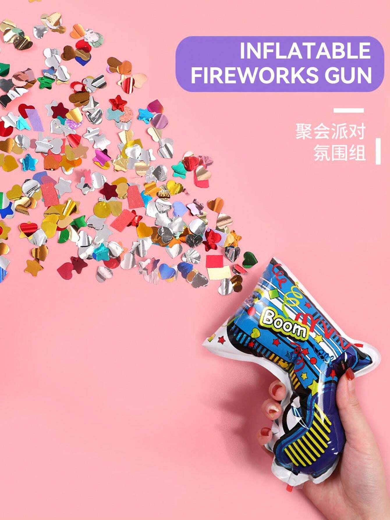 Kerstfeest Opblaasbare Mini Confetti Blaster Prop, Automatische ...