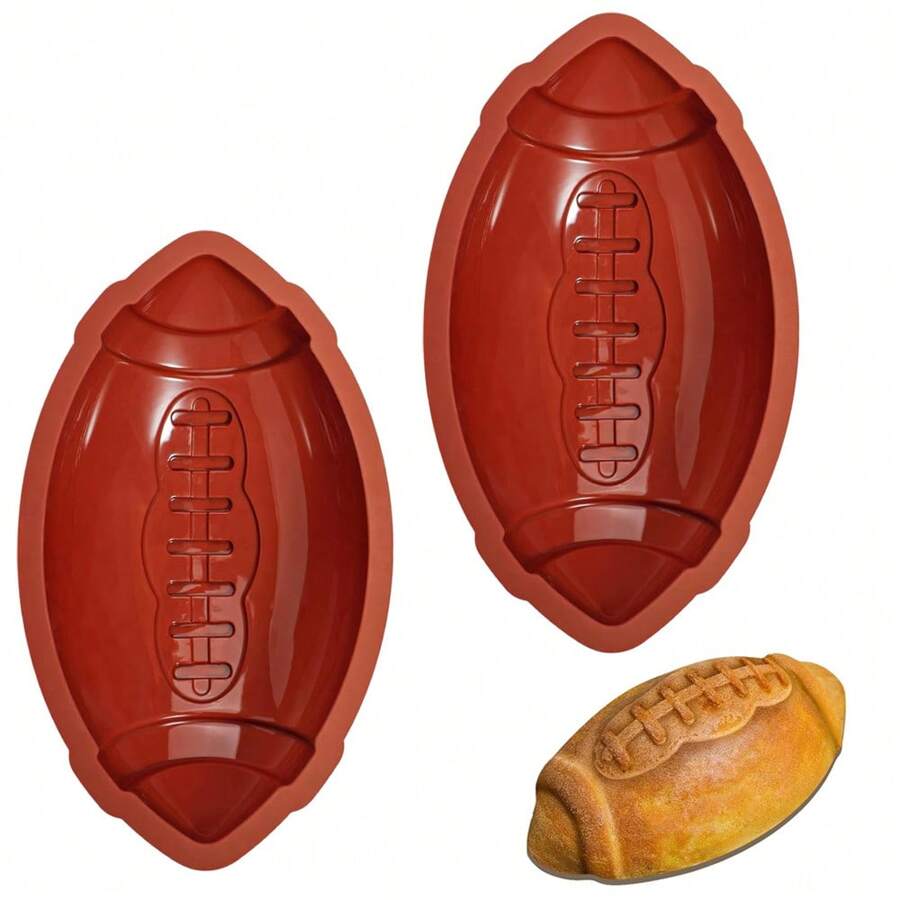 Webake Football Cake Pan 11 Inch Nonstick Football Shaped Silicone Mold ...