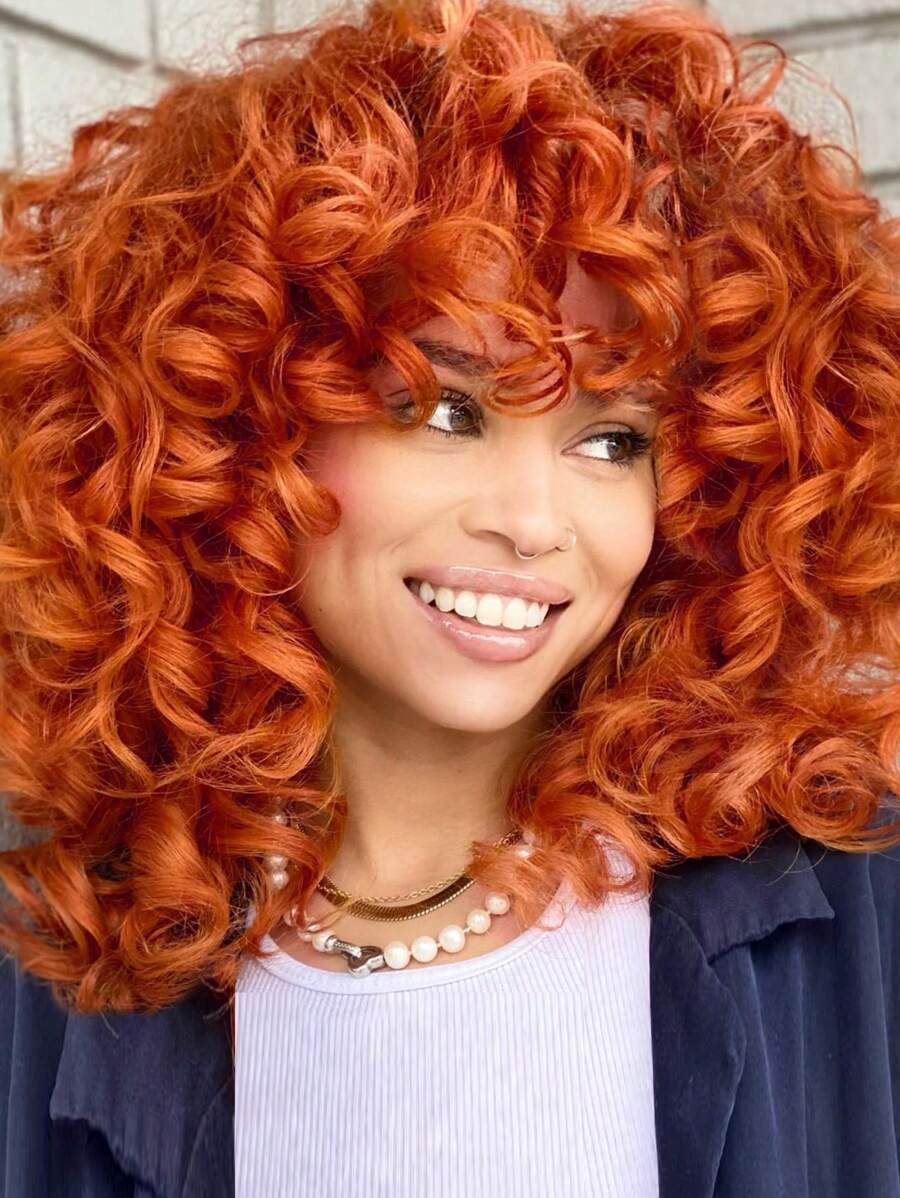 Curly Wig Big Curly Wigs For Women 12 Inch Full Curly Afro Wig With ...