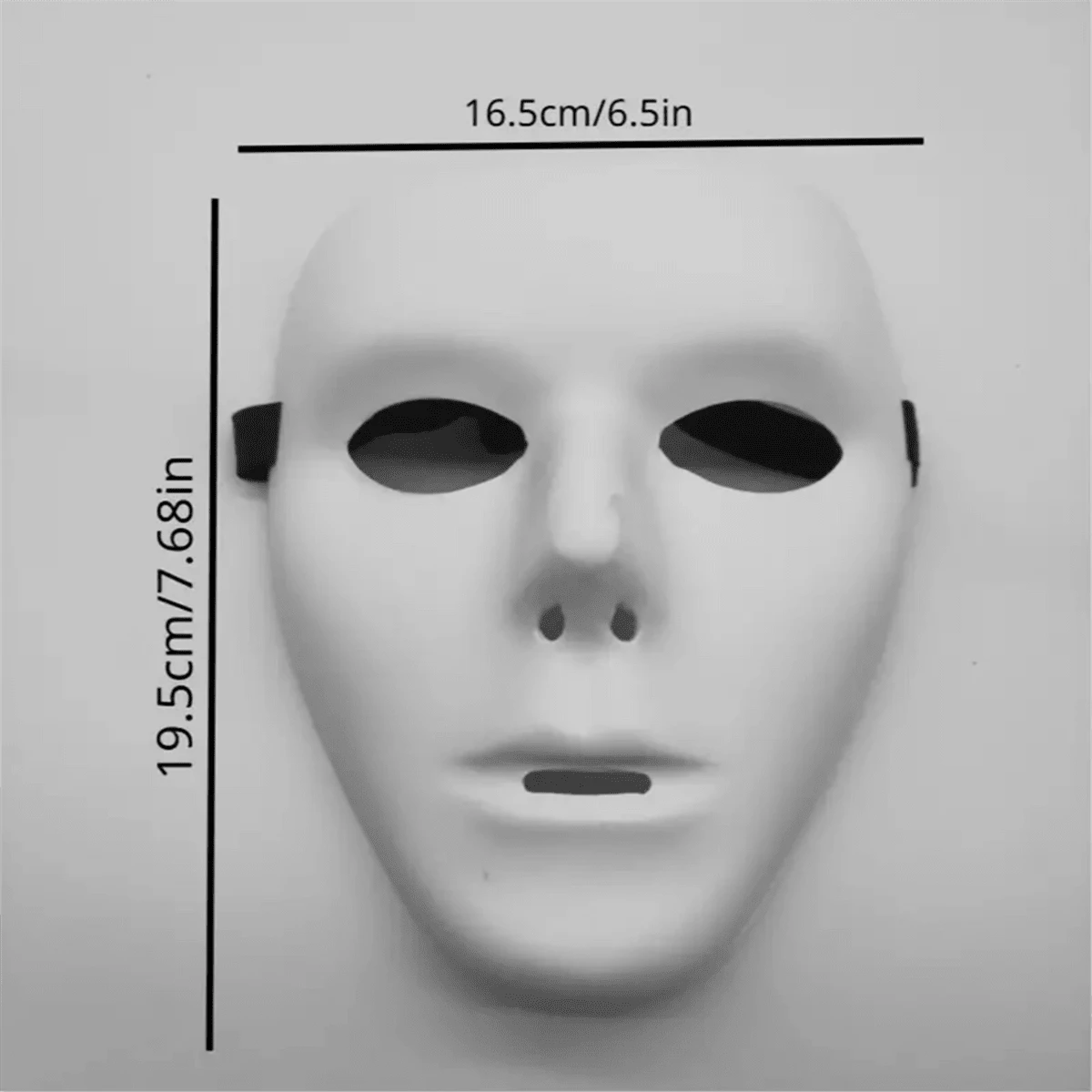 Horror Creepy Pure White Mask, Classic Full Face Mask Dress Up ...