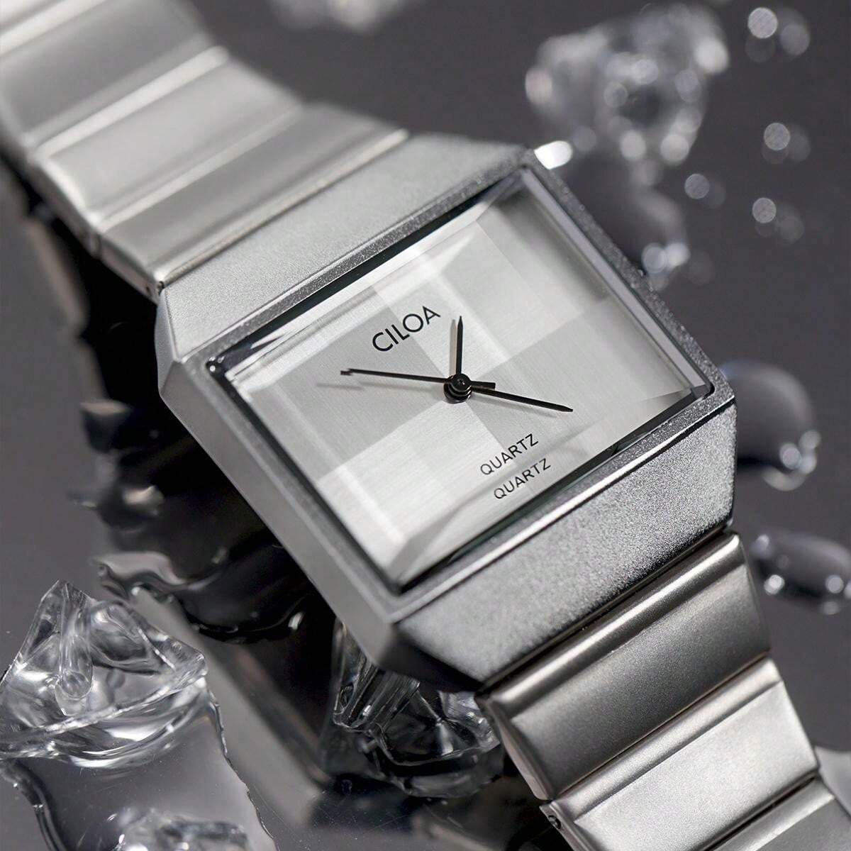 Reloj minimalista de nicho para mujer CILOA Shiruo, esfera cuadrada ...