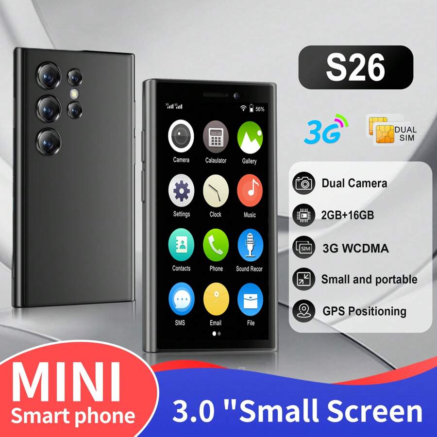 SERVO SERVO S26 Mini Smartphone 3 Inch Screen Dual SIM Cards RAM 2GB ROM 16GB 3G WCDMA Cellular ...