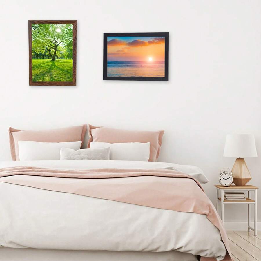 2 Pieces A4 Wooden Picture Frames, Photo Frame Poster Frame Documents ...