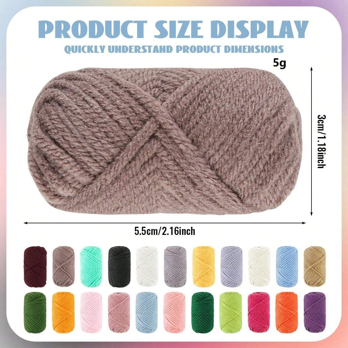 Beginner Yarn, Random Color, Without Tools, Visible Stitches, Unisex ...