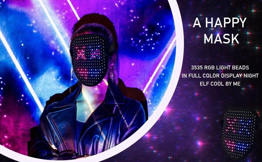 Face Transforming LED Mask With App Controlled - Programmable LED ...