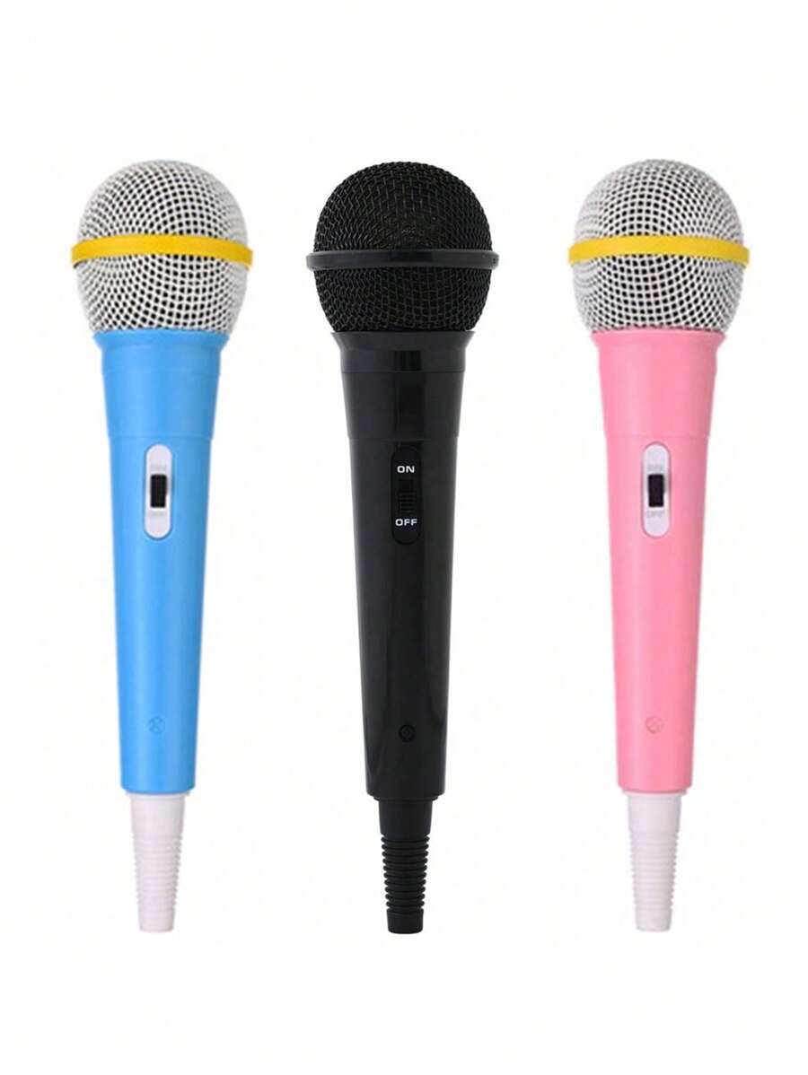 1 Pc Artificial Plastic Microphone Props Fake Microphone Toys Holding ...