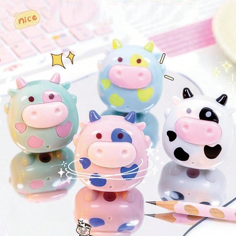 Random Style Little Cow Pencil Sharpeners. Cute-Shaped Pencil ...
