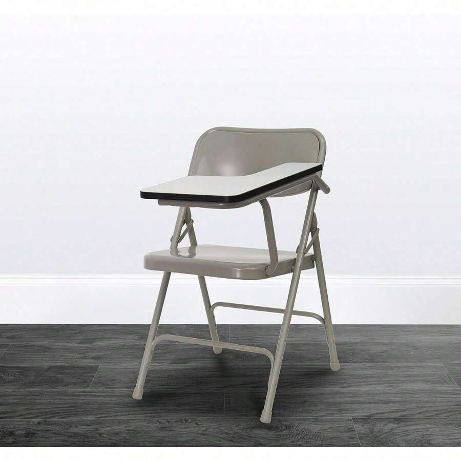 2 Pack Premium Steel Beige Folding Chair With Left Handed Tablet Arm ...
