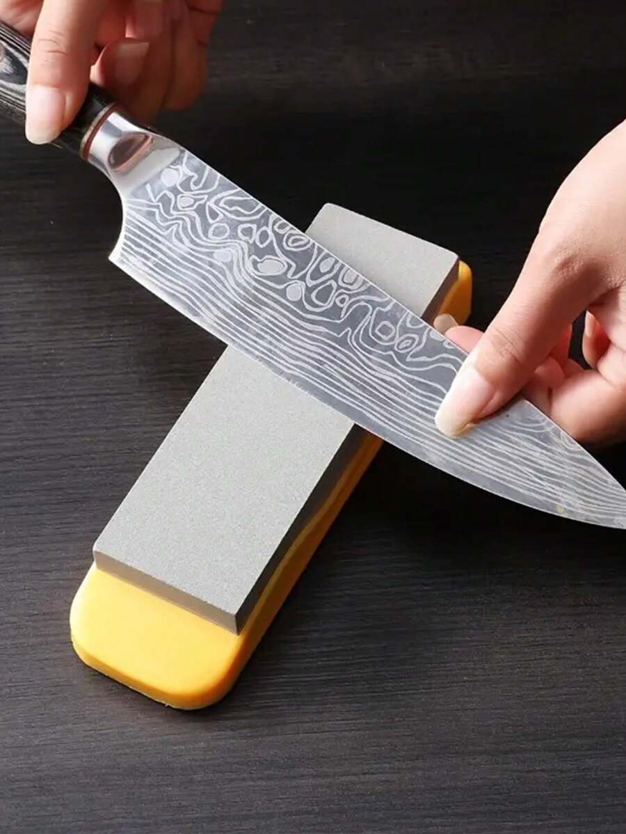 1pc Premium Double-Sided Diamond Whetstone - High Hardness, Non-Slip Base, Safe And Easy Knife ...
