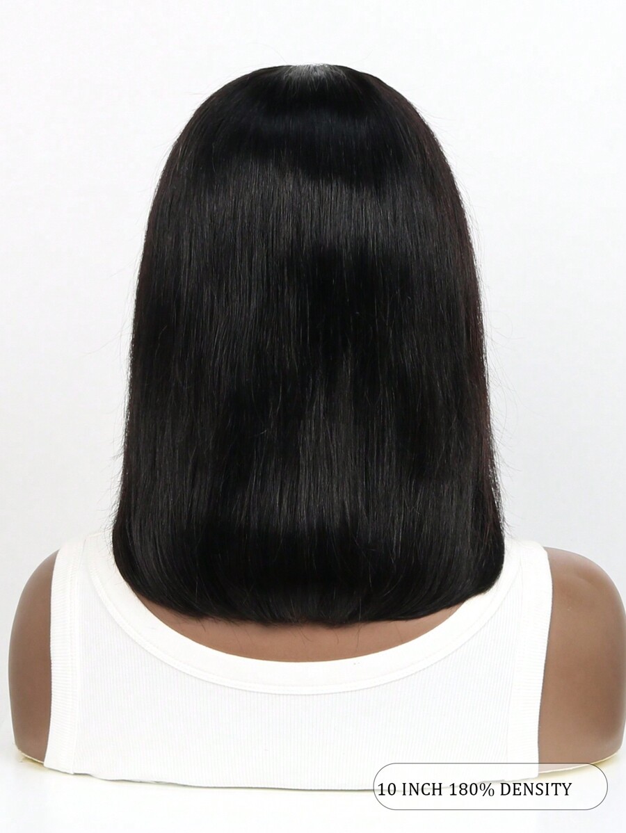 Perruque Bob sans colle à porter et partir, cheveux humains pré-pincés, perruque Bob courte ...