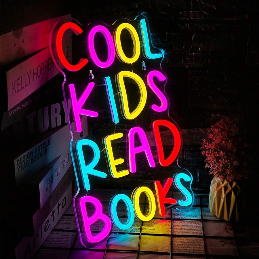 1pc Cool Kids Are Kind Neon Sign For Wall Decor Dimmable Student Neon ...