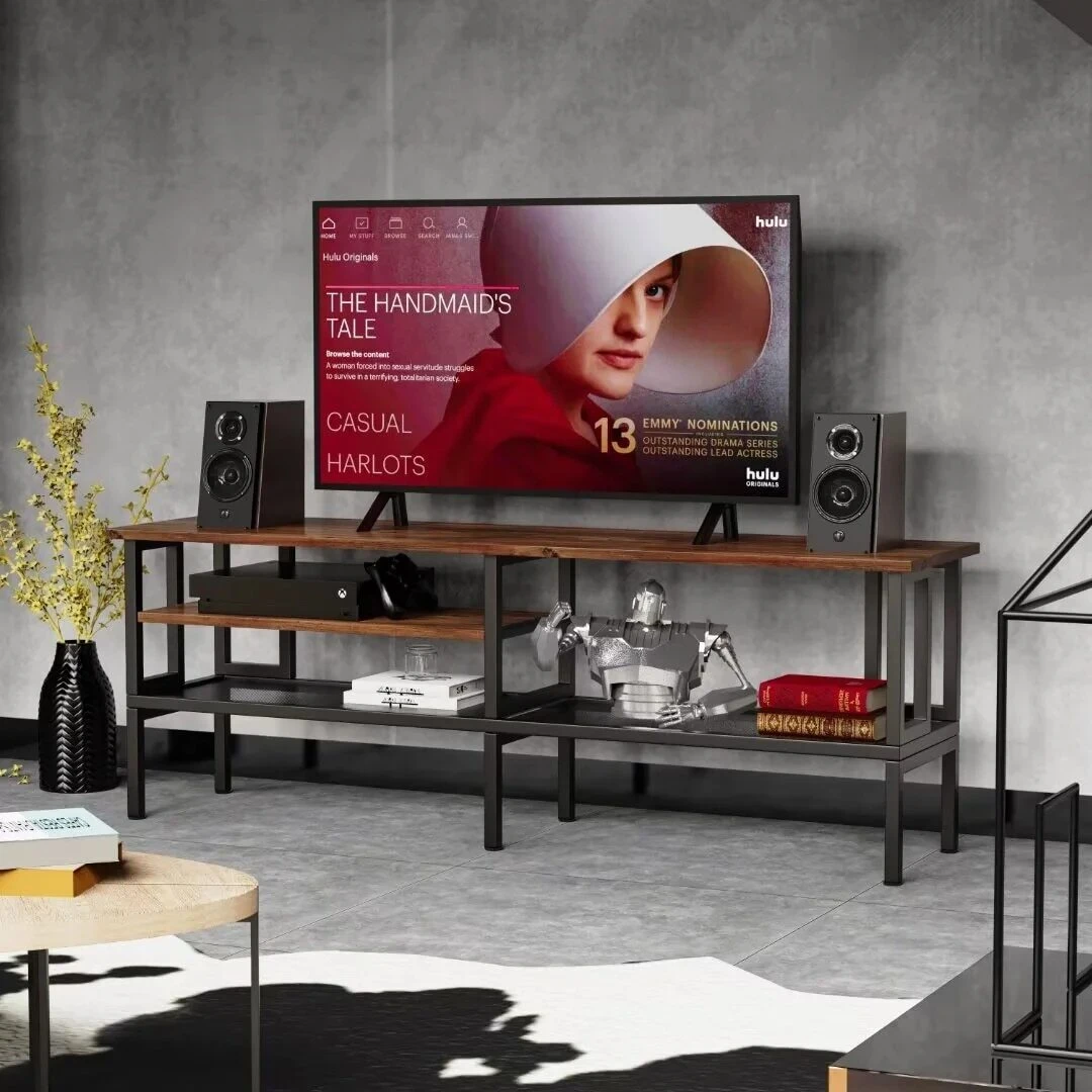 TV Stand, Max TV Screen Size 70 Inch, Wooden 3 Tier TV Console Table ...