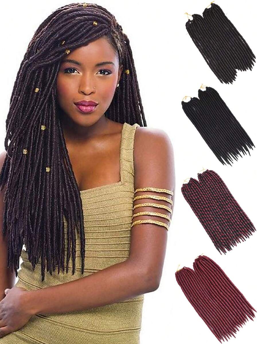 1Pack Goddess Locs Crochet Hair 12Inch Pre Looped Straight Soft Faux ...