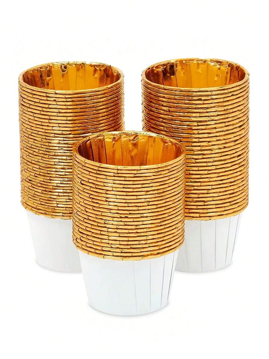 10pcs High Quality Luxury White Curled Edge Paper Cups, Cake Cups ...