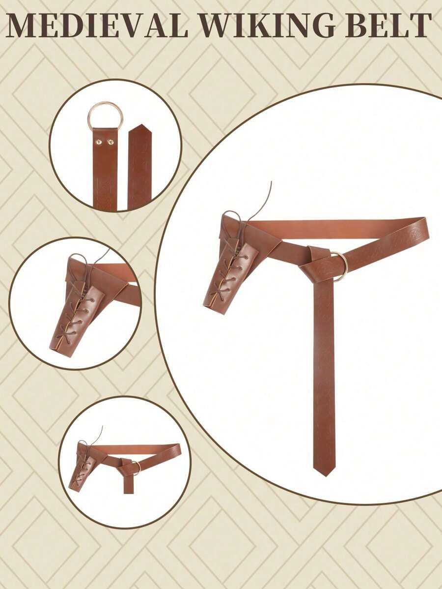 Viking Belt Sword Leather Sword Holster Medieval Knight Pirate Costume ...