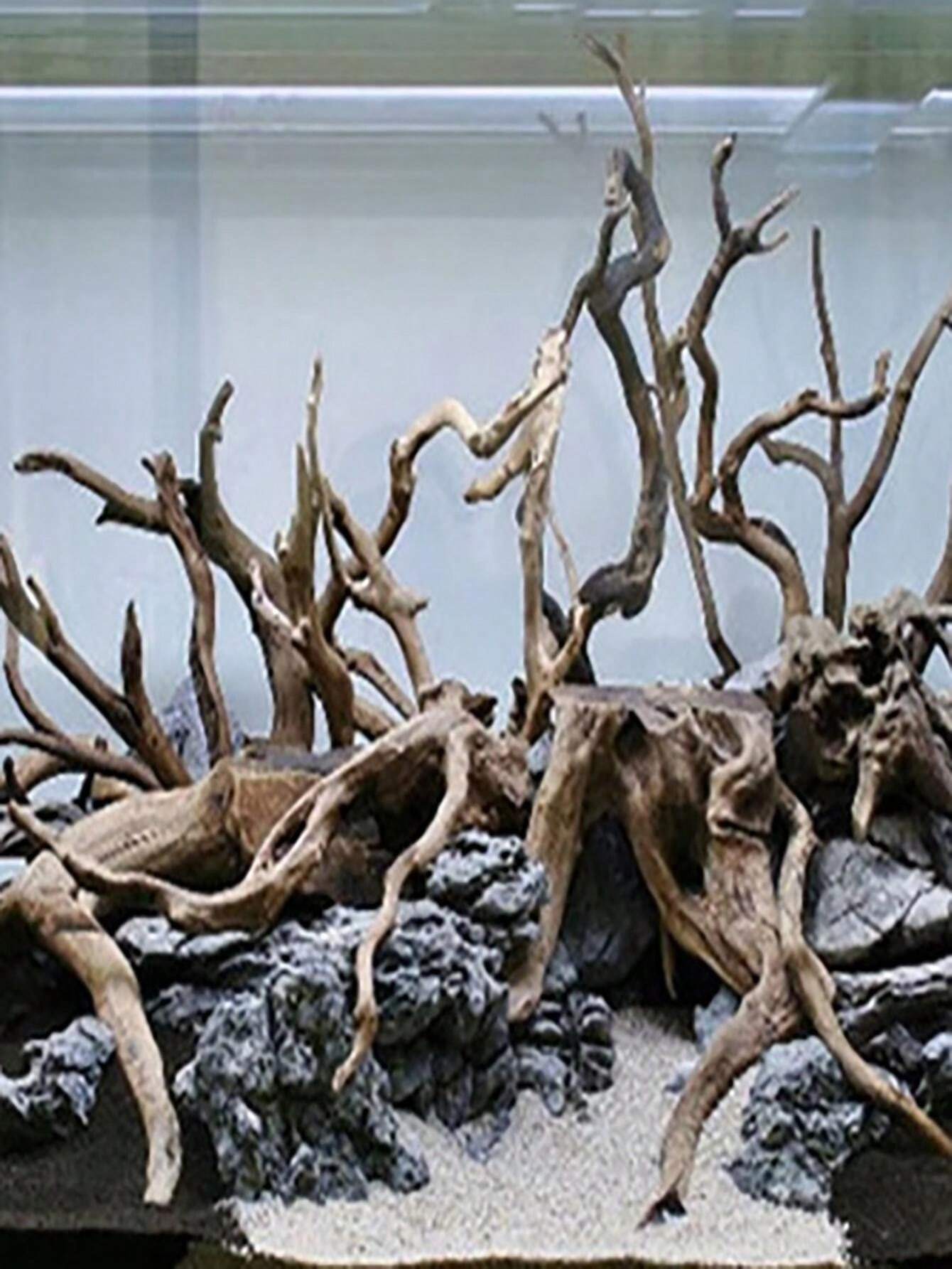 New Natural Wooden Fish Tank Decorations Plant Stum Tree Trunk ...