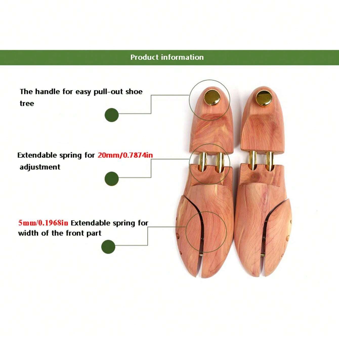 Horma de zapato de madera de cedro rojo ajustable para hombres y ...