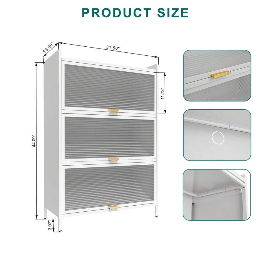 Kitchen Storage Cabinet, Featuring Hidden Flip-Up Doors Offers Versatile Storage Solutions For ...