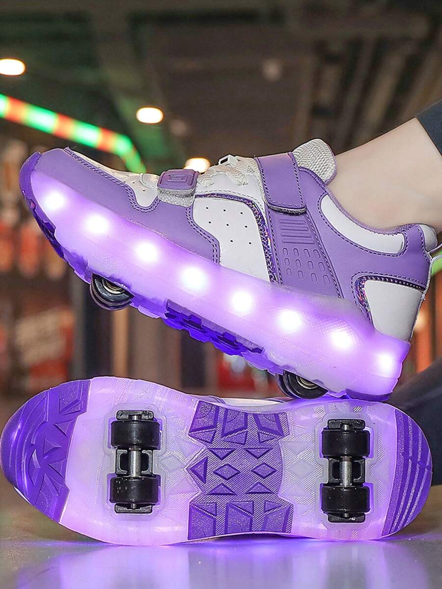 Roller Skates For Men & Women, Luminous Wheels, Rechargeable, Four ...