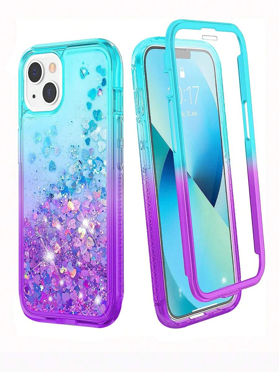 Ombre Phone Case Sequin Decor | SHEIN USA