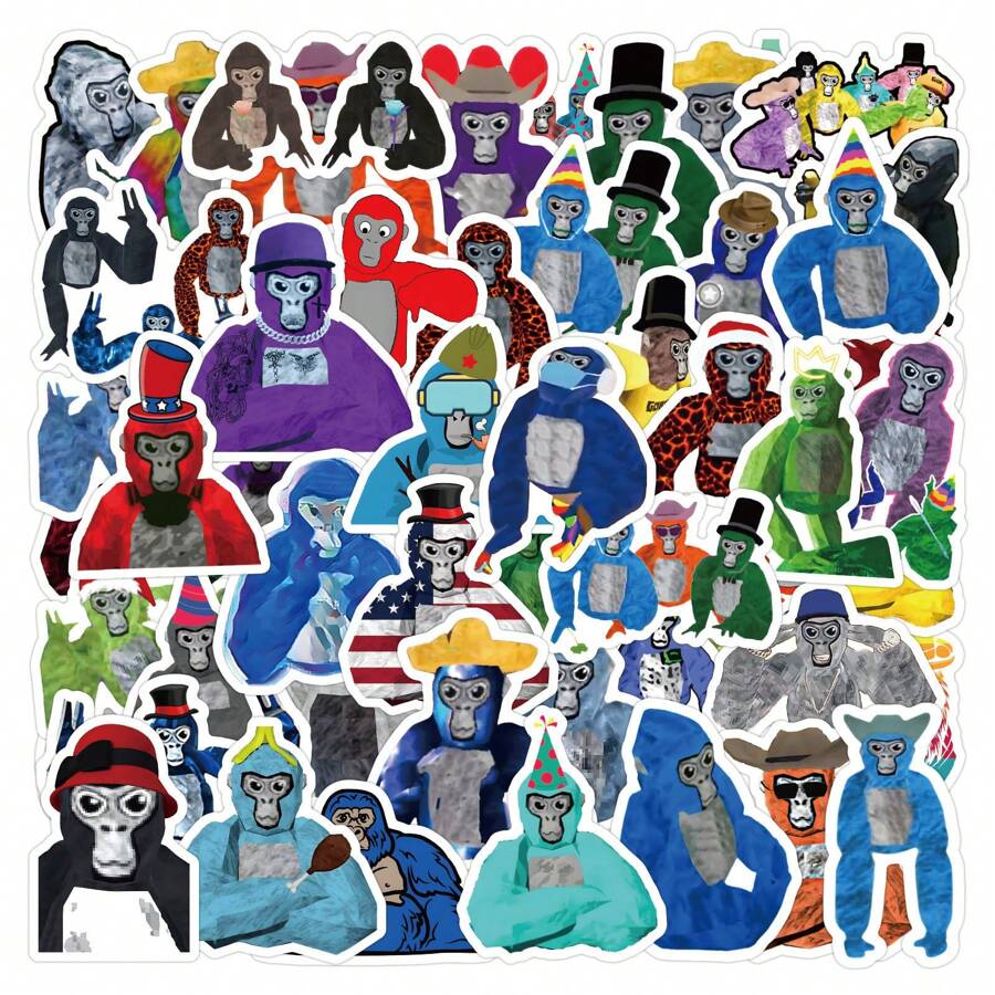 60Pcs Gorilla Tag Adesivos Gorilla Tag Decorações de Aniversário ...