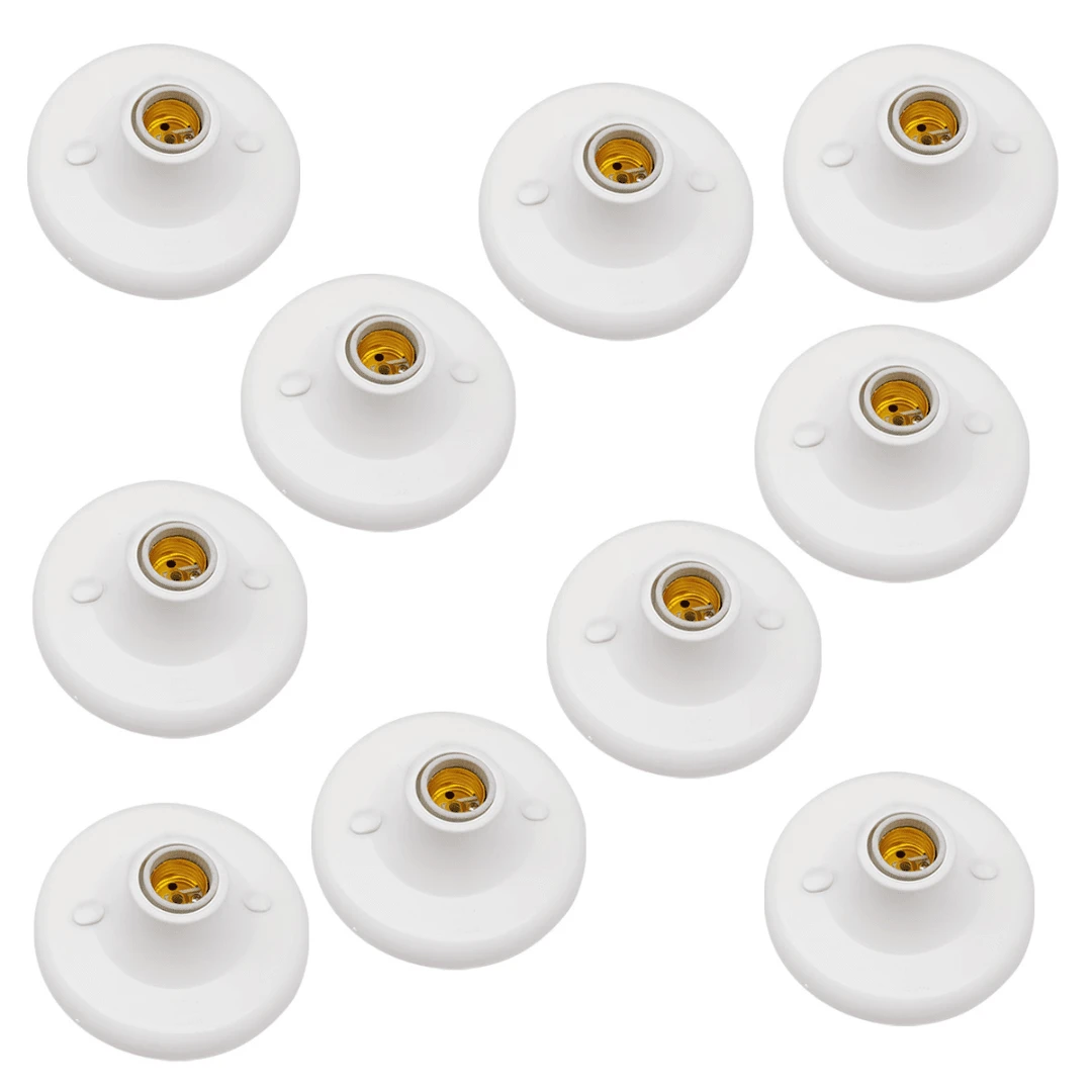 Ceiling Light Ceramic Socket Nozzle 10 Pieces Simple Ceiling Light 100W ...