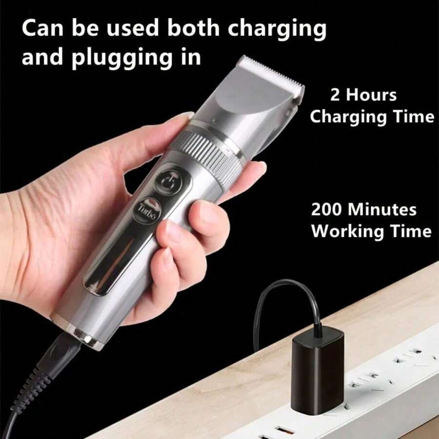 Men 's Electric Hair Trimmer Kit Rechargeable Hair Clipper Professional ...