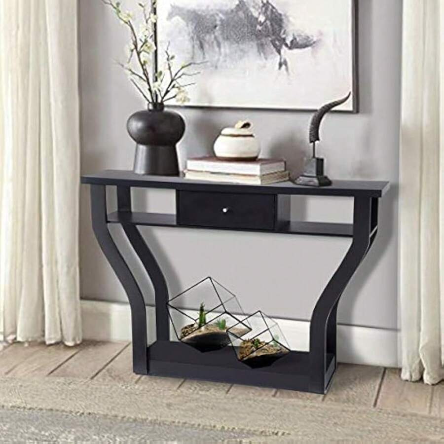Console Hall Table For Entryway Small Space Sofa Side Table With ...