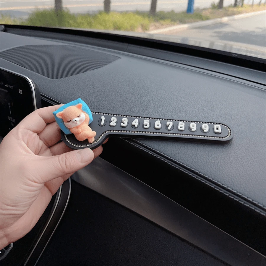 Car Temporary Parking Number Plate Moving Car Phone Plate Car Cartoon ...