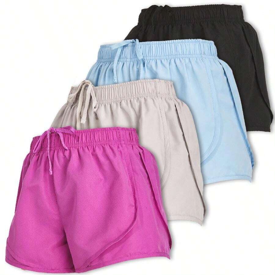 Women's Running Shorts 4-Pack Athletic Workout Gym Shorts For Women ...
