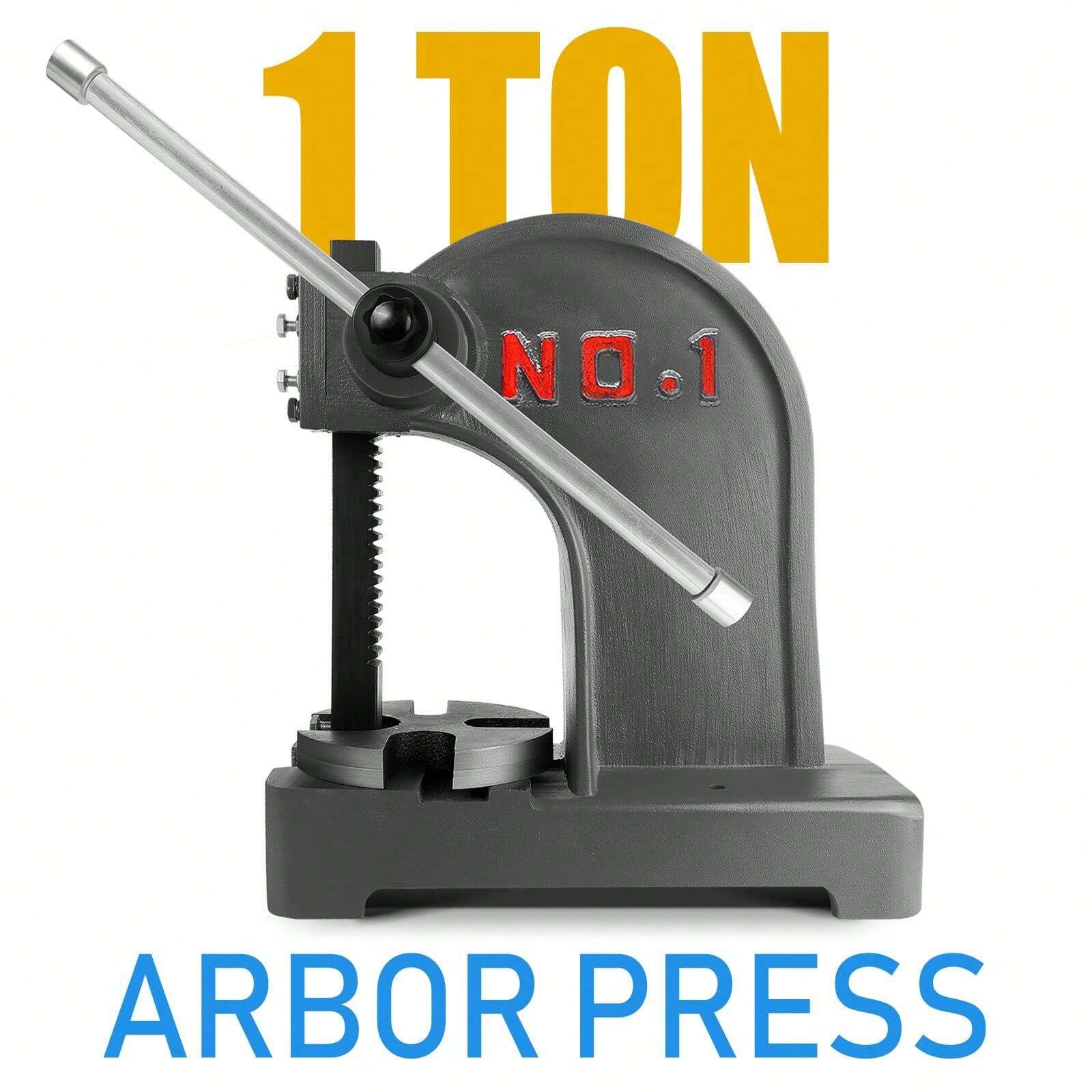 Manual Arbor Press 1 Ton,Cast Iron Desktop Arbor Press,Heavy Duty Metal ...