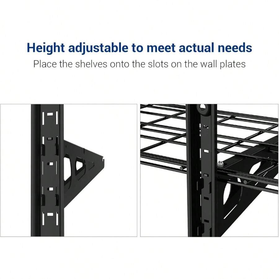 3-Tier 1x4ft Garage Storage Wall Shelving 12-Inch-By-48-Inch Per Shelf ...