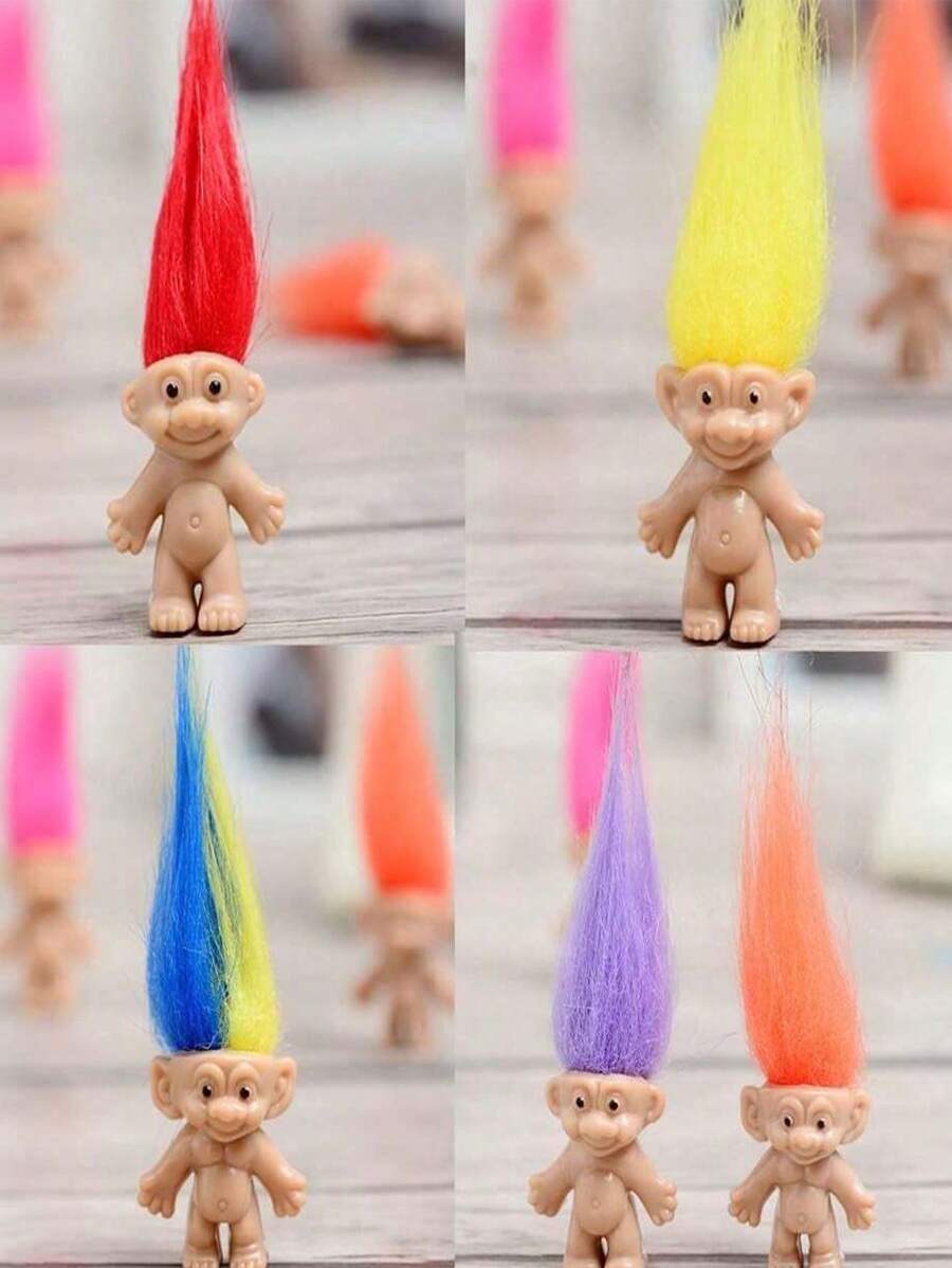 1pc/5pcs/10PCS Mini Troll Dolls, PVC Vintage Trolls Lucky Doll Mini ...