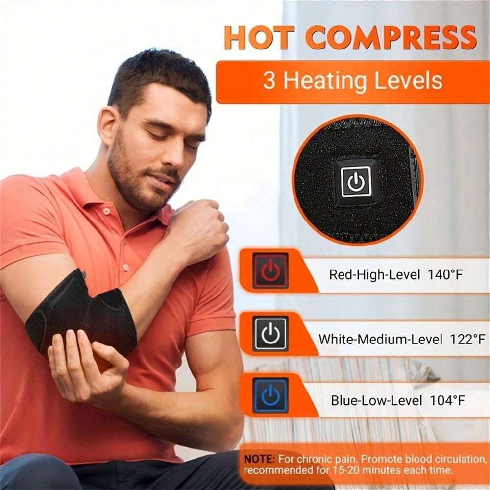Elbow Brace Heat, Heated Elbow Wrap Elbow Hot Cold Wrap With 1M USB ...