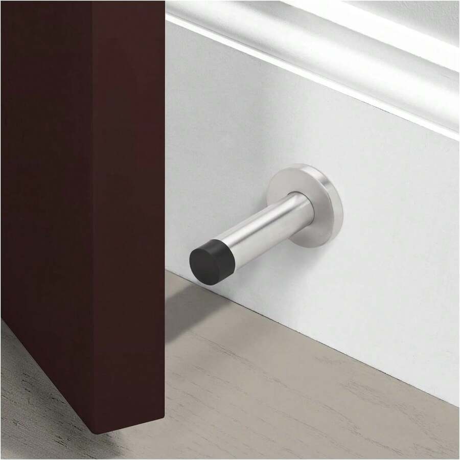 Wall Mounted Door Stop - Heavy Duty Door Stopper - Stainless Steel Door ...