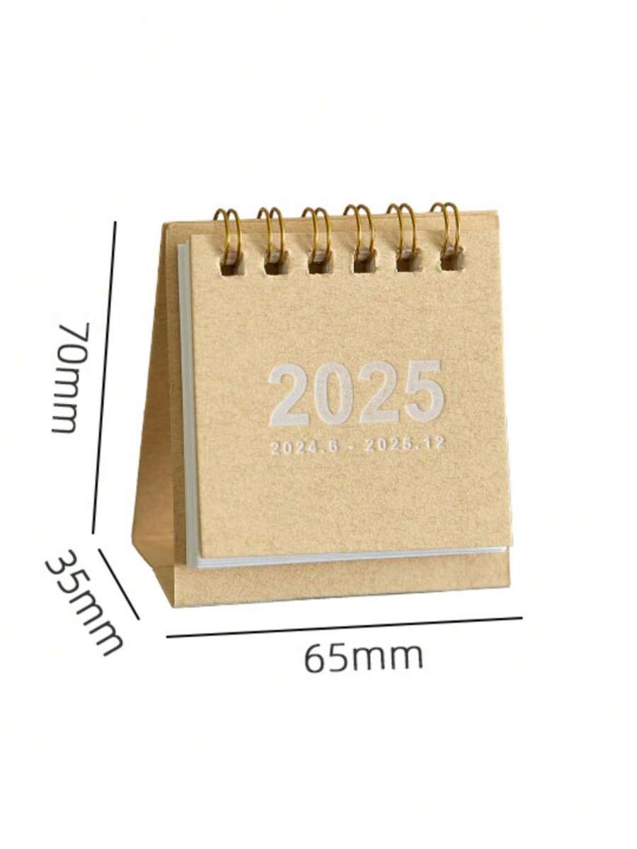 2025 Mini Retro Desktop Calendar | Portable Spiral Binding | Compact ...