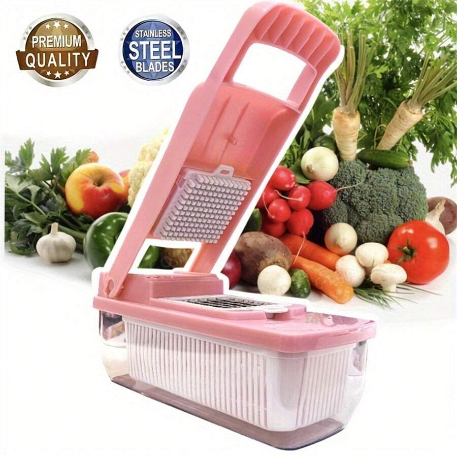 A Versatile 16-In-1 Vegetable Slicer With Collection Tray - Manual ...