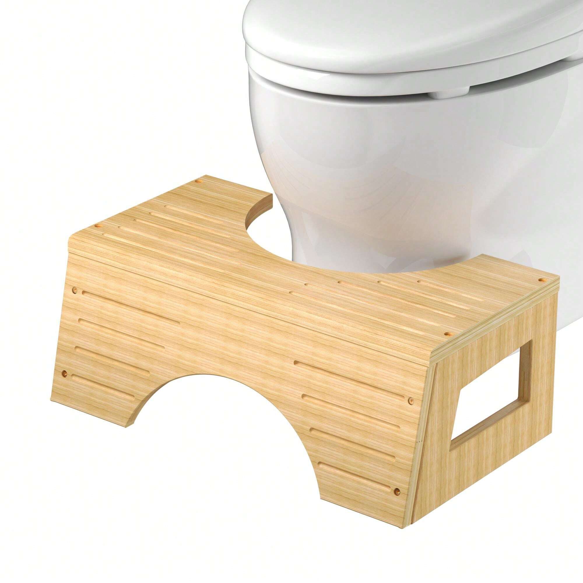 Bamboo Toilet Stool,Bathroom Squatty Potty Stools For Close Tool Use To ...