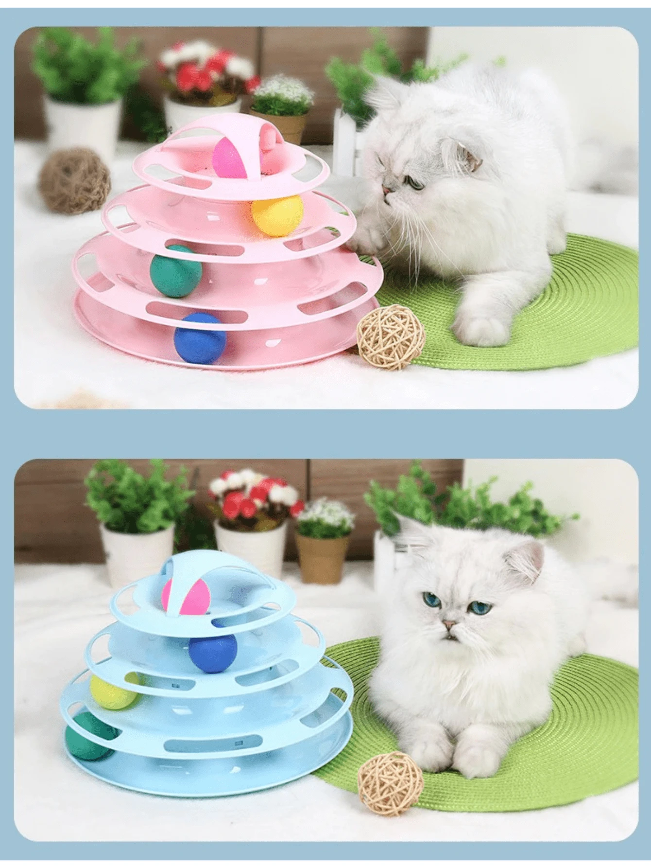 Plastic Tower With Balls Run Run For Pink Cat | SHEIN ITALIA