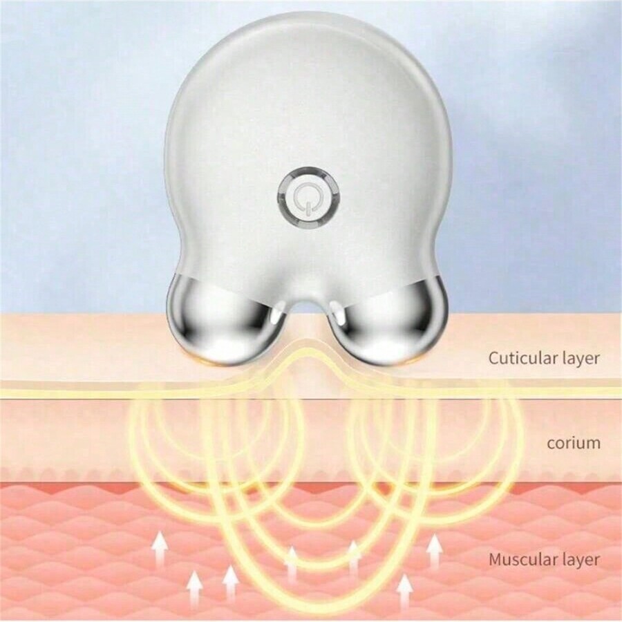 Portable Electric Face Lift Roller Massager EMS Microcurrent Vibration Facial Lifting Skin ...