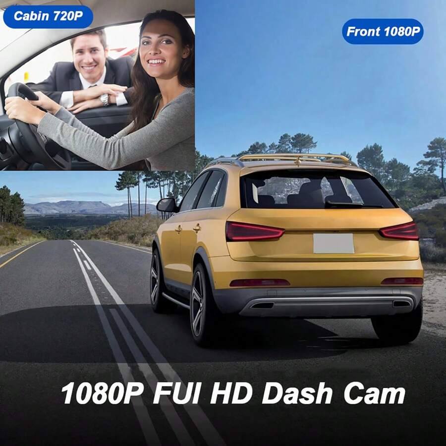 Gmaipop Dash Cam à Double Objectif Full Hd 1080p, Caméra Embarquée De 