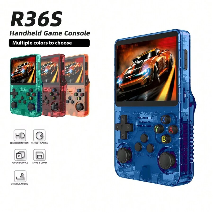 NIEUWE Rode R36S Retro Handheld Game Console Linux Systeem 3.5 Inch IPS ...