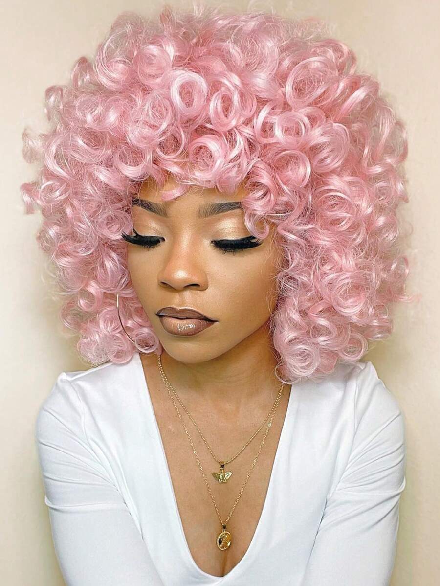 Curly Wig Big Curly Wigs For White 12 Inch Full Curly Afro Wig With ...