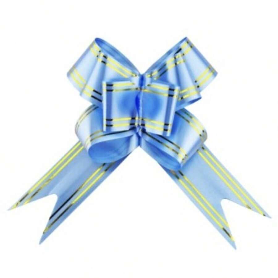 Kit 100 Easy Magic Bows Ribbon With Gold Fillet Practical Gift Bow ...