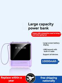 Portable Charger 10000mAh Power Bank - Portable Battery With 4 Built In ...